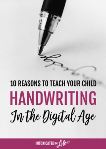 10 Reasons to Teach Handwriting in the Digital Age