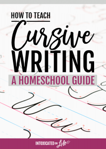 How to Teach Cursive Writing: a Homeschool Guide